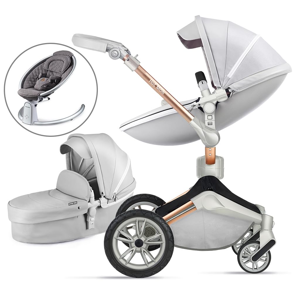 Hot Mom Luxury 360 Degree Rotation Baby Stroller and Electric Baby Swing
