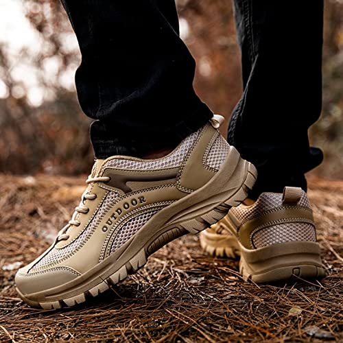 HARMOX Women's Men's Hiking Boot Anti-Slip Hiking Boots Women Waterproof Brown