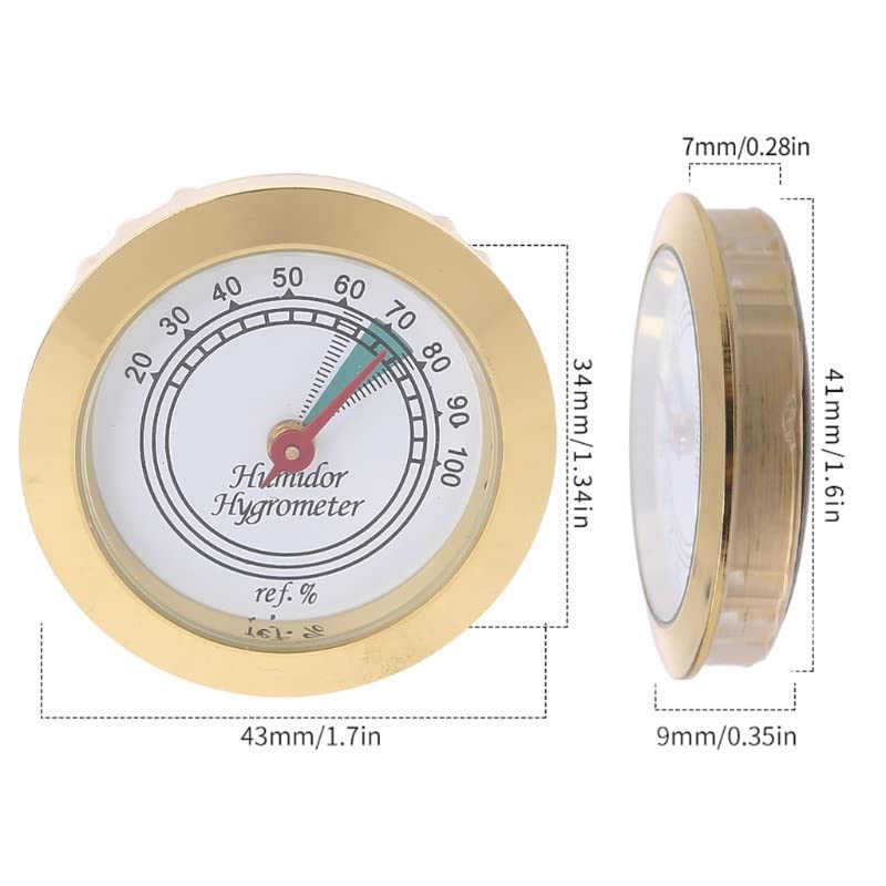 LNYHLXS Mini Household Guitar Case Cigar Hygrometer Cigar Hygrometer High Precision Meter Tobacco Humidor