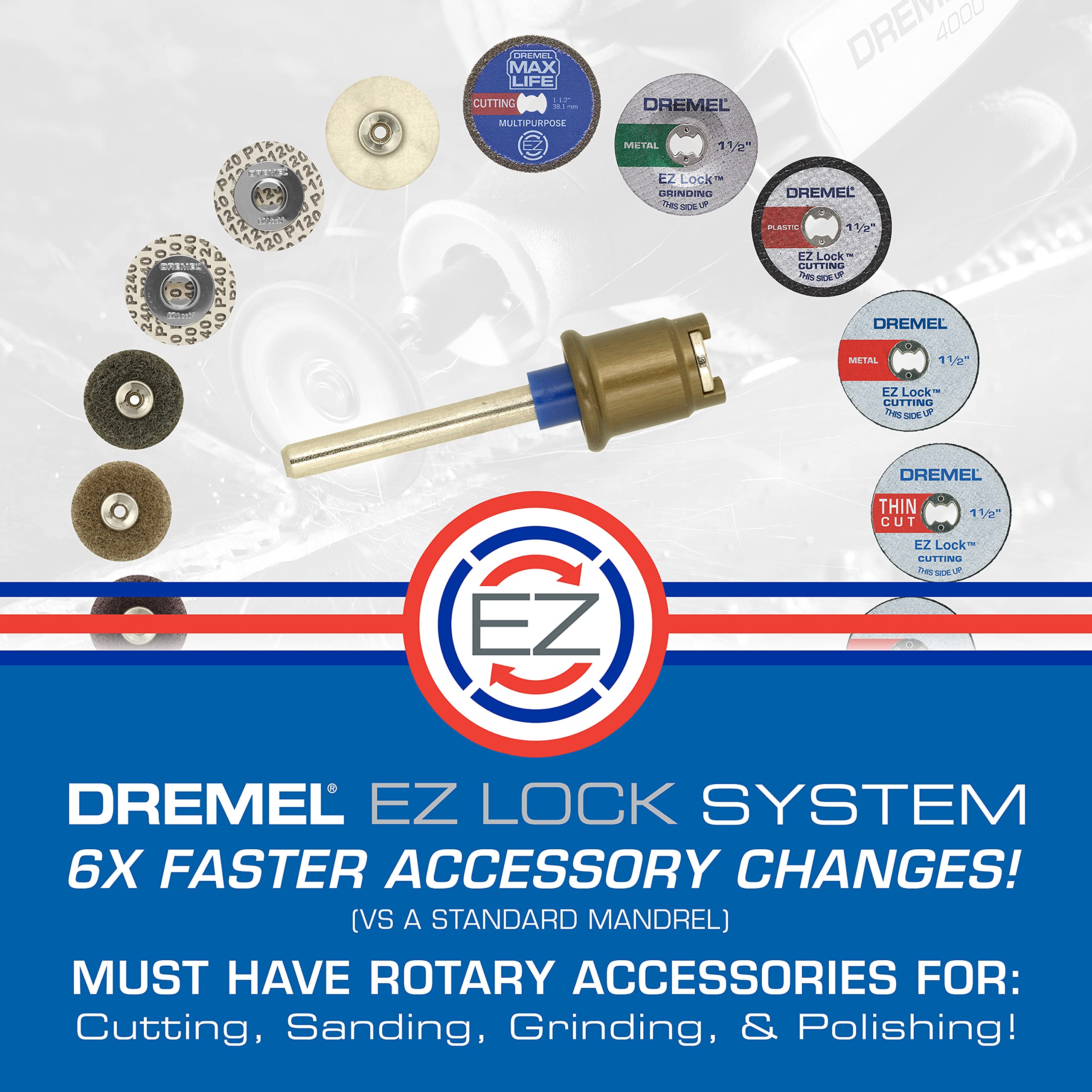 Dremel EZ688-01 EZ Lock Rotary Tool Cutting Discs Accessory Kit- Cut-Off Wheels – Plastic, Metal, and Thin Cuts, 11 piece,As the picture shown,Medium