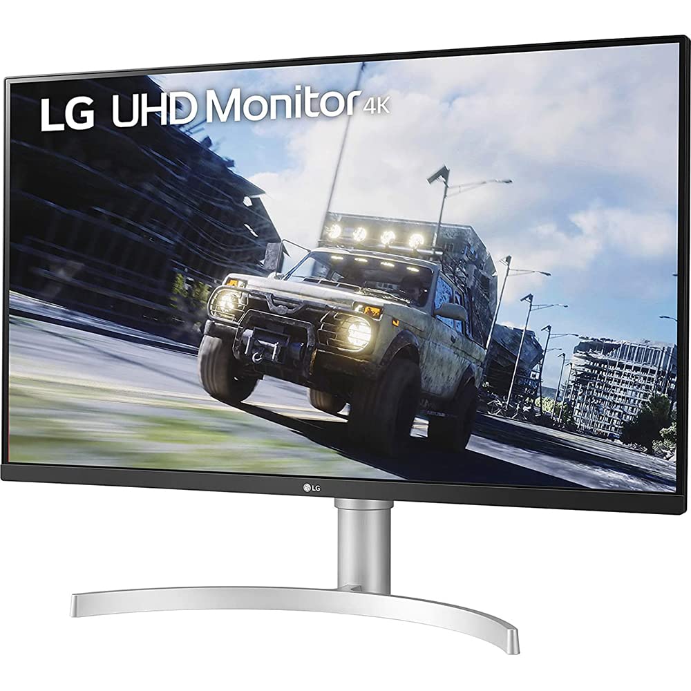 LG 32UN550-W 32" UHD 3840x2160 VA HDR10 AMD FreeSync Monitor Bundle with Deco Gear Wired Gaming Mouse and Deco Gear Large Extended Pro Gaming Mouse Pad