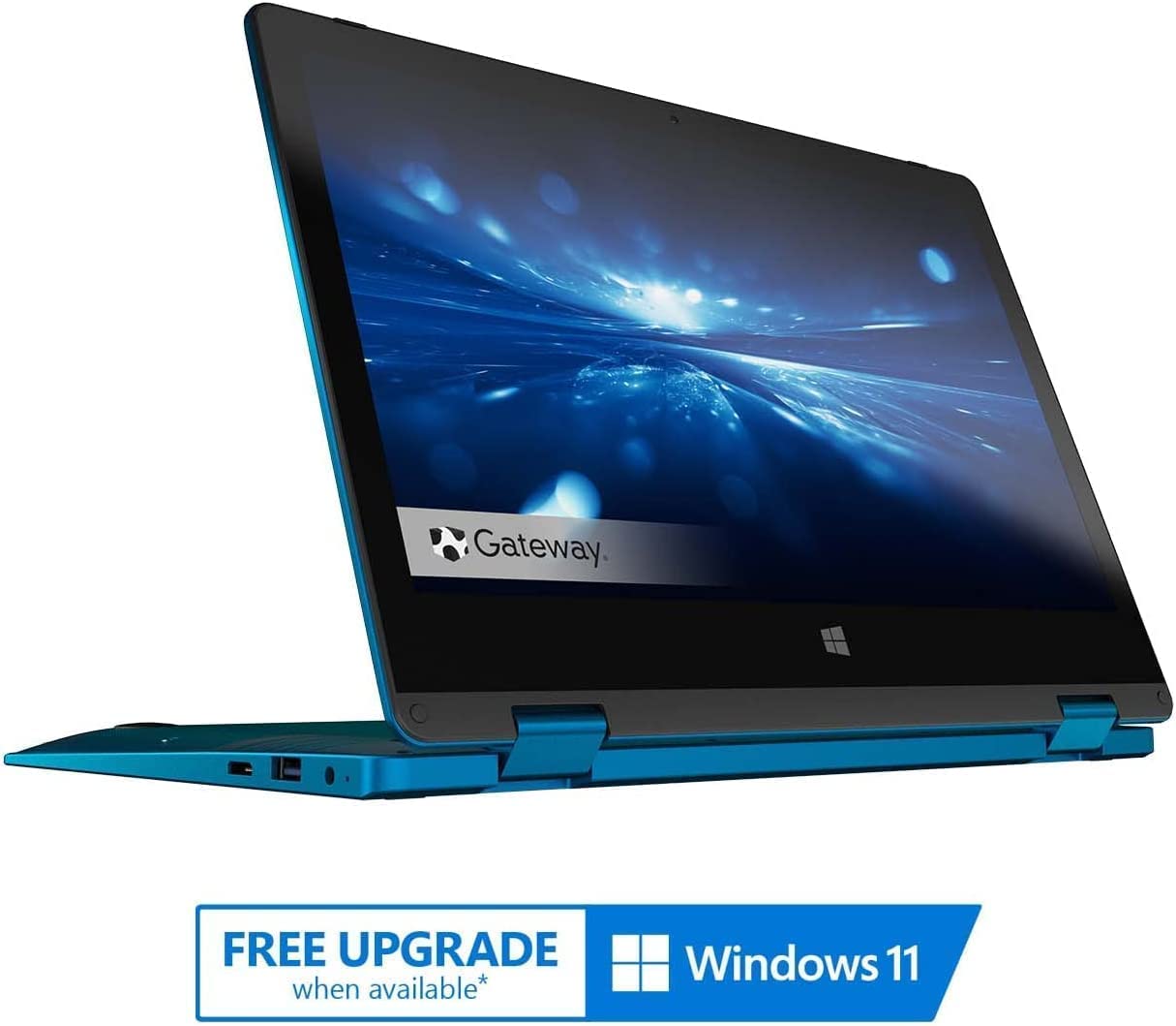 Gateway Newest Touchscreen 11.6 HD 2-in-1 Convertible Laptop in Blue Intel N4020 4GB RAM 64GB SSD Mini-HDMI Webcam Windows 11 S