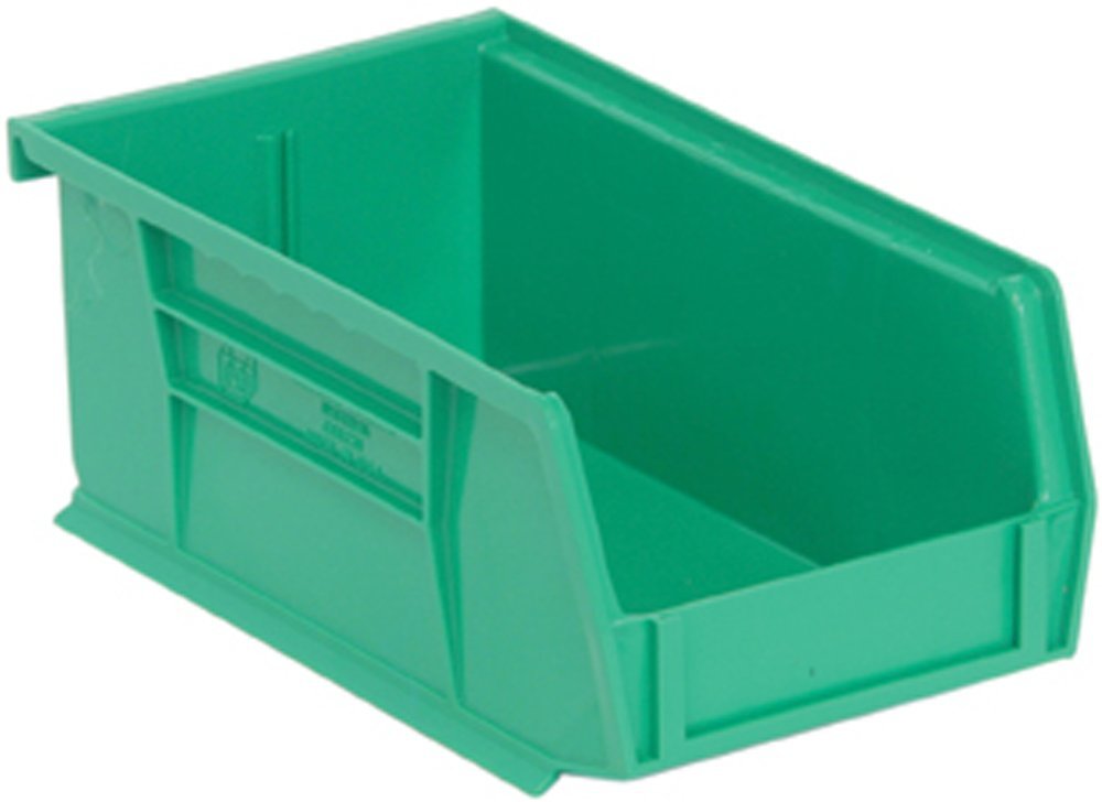 Quantum QUS220 Plastic Storage Stacking Ultra Bin, 7-Inch by 4-Inch by 3-Inch, Green, Case of 24
