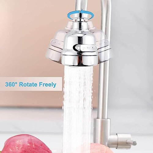 Degree Swivel Kitchen Sink Faucet Aerator Water Saving Tap Aerator Faucet Nozzle for Kitchen, 360° Bathroom Faucet (Shorter Style 1PC)