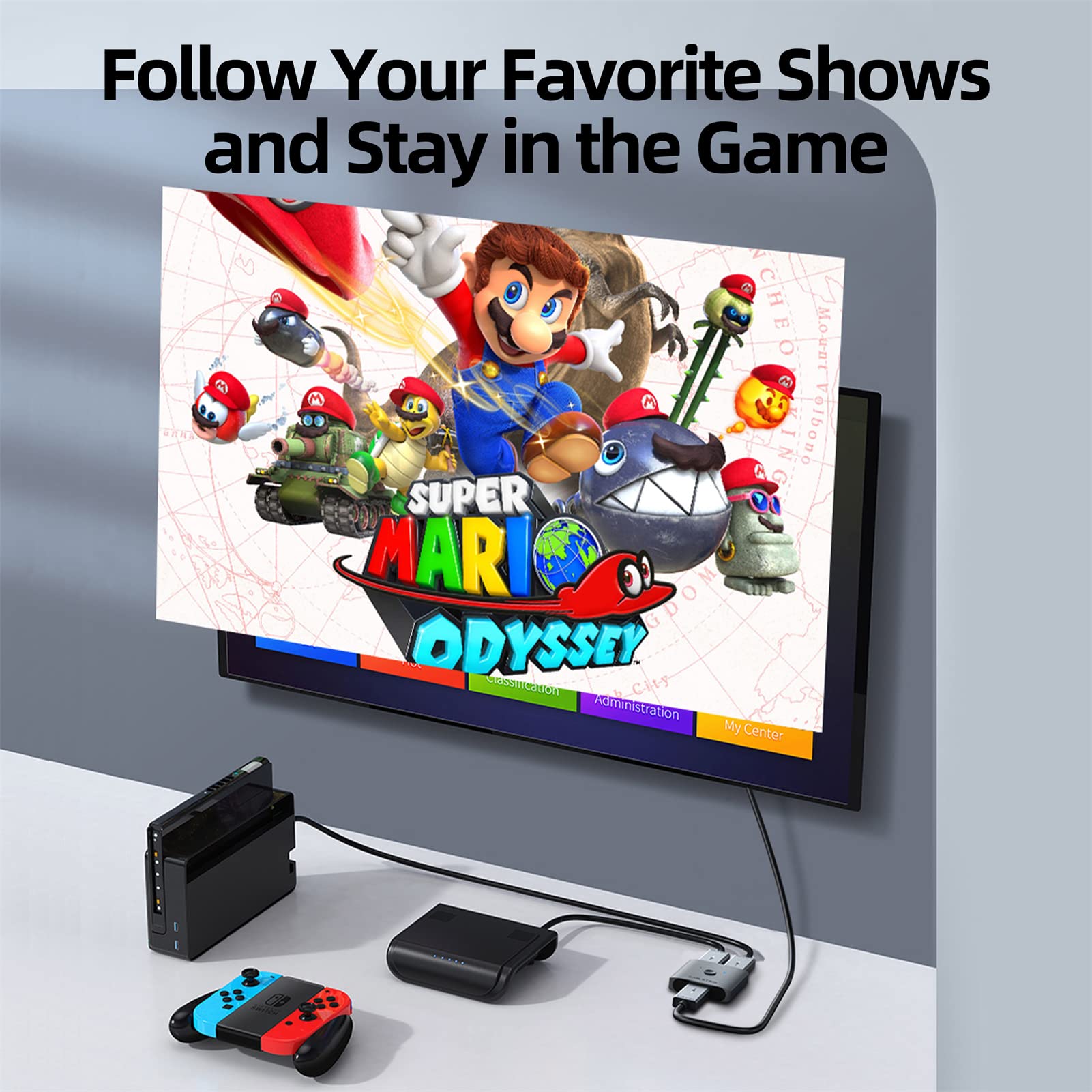 HDMI Switch 2 in 1 Out, 4K@60Hz HDMI Extended Switching, Aluminum Bidirectional HDMI 2.0 Switcher Splitter, Support HDR 4K 3D HDCP2.2 for PC TV PS4 Xbox FireStick Roku and More