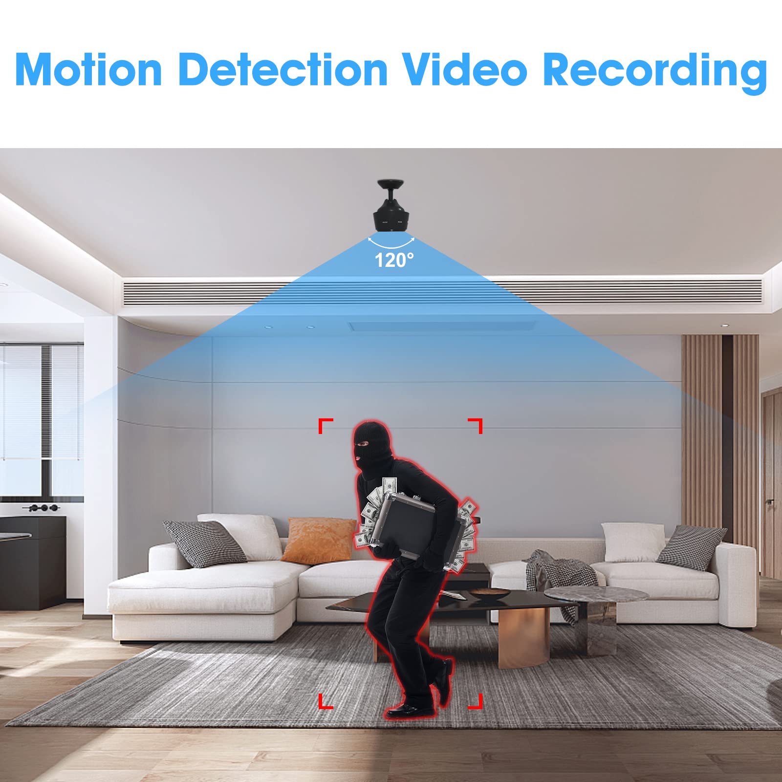 Kestanlora Mini Camera WiFi Hidden Camera Wireless Spy Cam with Night Vision Nanny Cam HD 1080P Home Security and Indoor