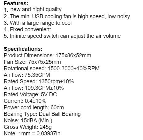 Eborsi New Portable Mini External Vacuum Air Extracting USB Laptop Cooling Pad CPU Cooler Fan for Notebook Laptop PC, No Installation is Required