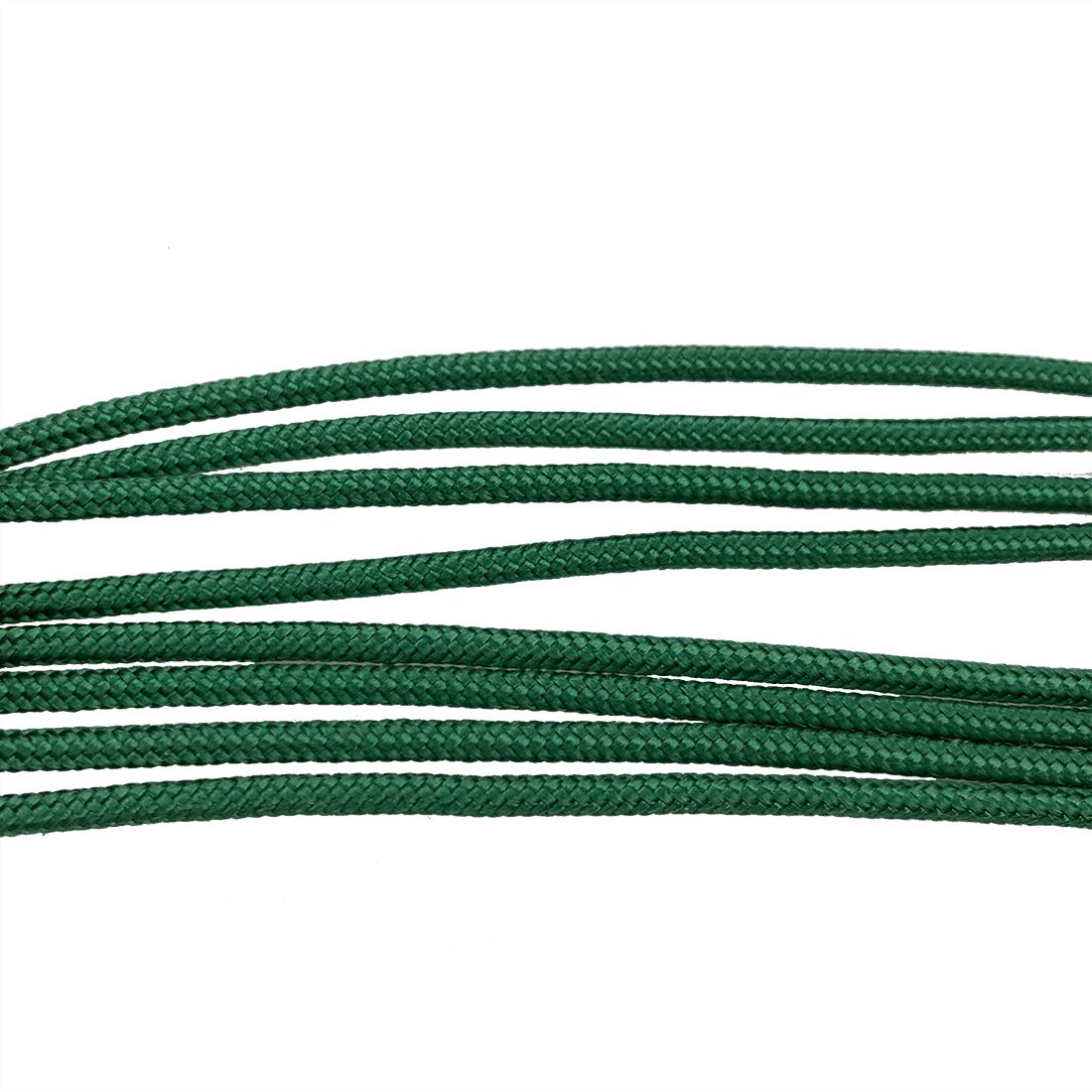 CUPID 12 Feet Archery D Loop Rope Bow String Release Nock Durable Wire U Nok Ring Nocking Loop Buckle, 2.4mm 0.09 in (Green)