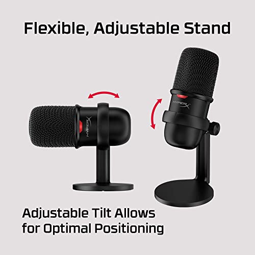 HyperX SoloCast β USB Condenser Gaming Microphone, for PC, PS5, PS4, and Mac, Tap-to-Mute Sensor, Cardioid Polar Pattern, Great for Streaming, Podcasts, Twitch, YouTube, Discord - White