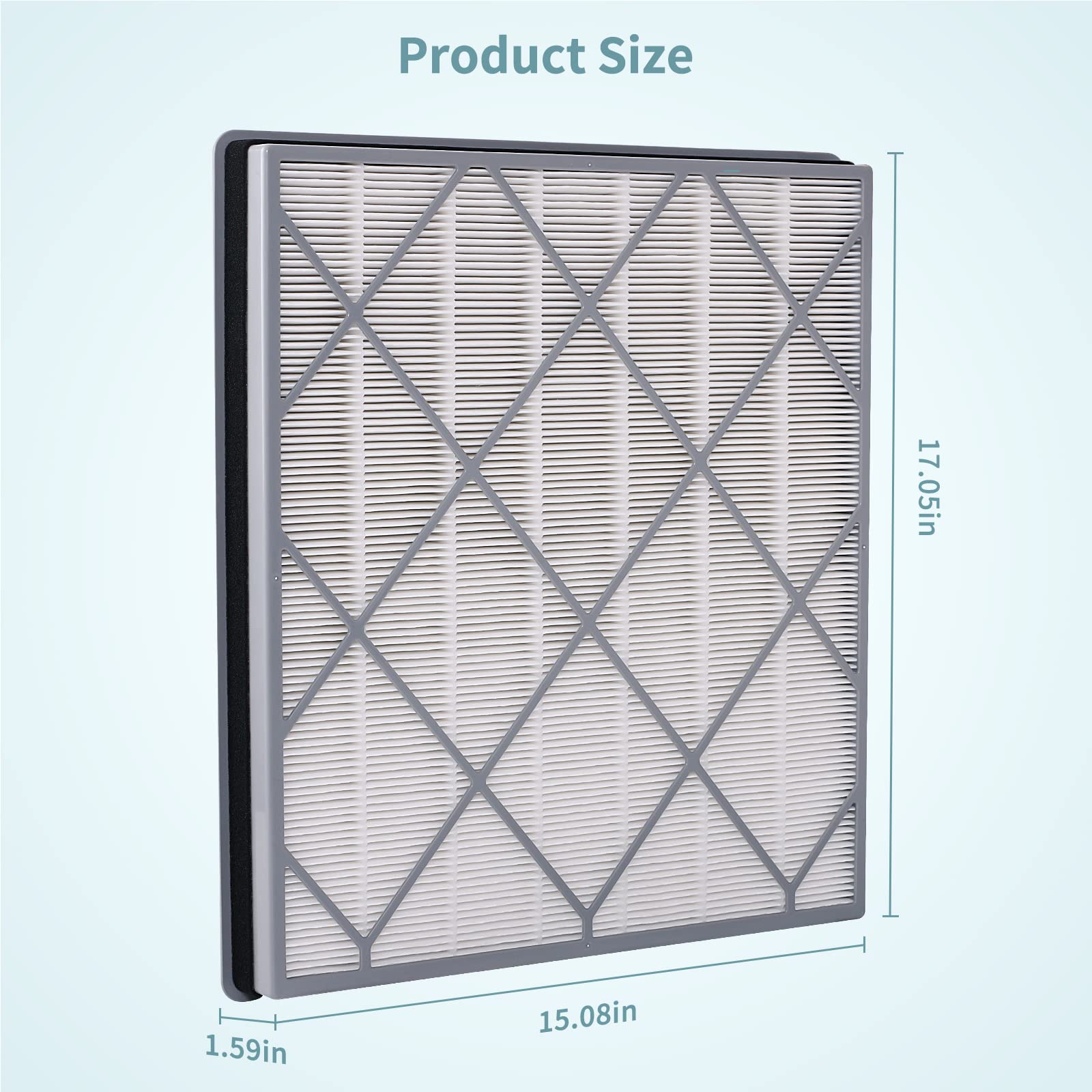 HE401 Filter Replacement for Shark Air Purifier 4-Fan Models, H13 True HEPA Filter Replacement Compatible With Shark HE401 HE402 HE405 HE400, HE4FKPET HE4FKPRO HE4FKBAS 100356-chn-1 Filter, 2 Pack