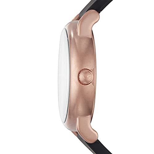 Emporio Armani Men's Sport Stainless Steel Quartz Watch with Rubber Strap, Black, 20 (Model: AR11097)
