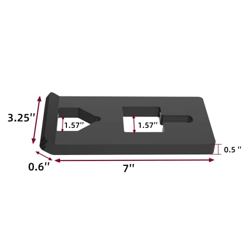 Lusheer Heavy-Duty Steel T-Post Puller Plate - 12 mm Quick Remove T-Posts from Ground Garden Tractor Bucket, Handyman Jack or S Hook, Use Different Gauges of Chain