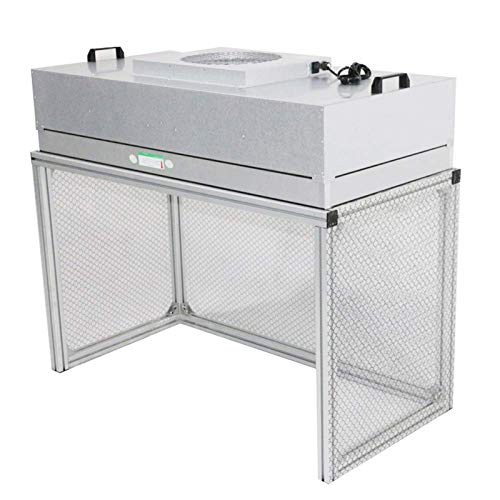 TECHTONGDA 110V Air Flow Clean Bench Dust Free Room Workshop Three Adjustable Speed Vertical Laminar Flow Hood HEPA-Filter for ISO 5 Cleanliness Dust Free Work 47.2x23.6x29 inch Working Area