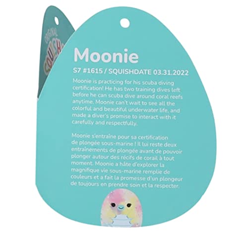 Squishmallows by Kellytoys, Ultra Soft, Pillow pals. Spring and Disney Squads (Moonie The Waterbear, Ultra Rare, Gold tag (7.5 in))