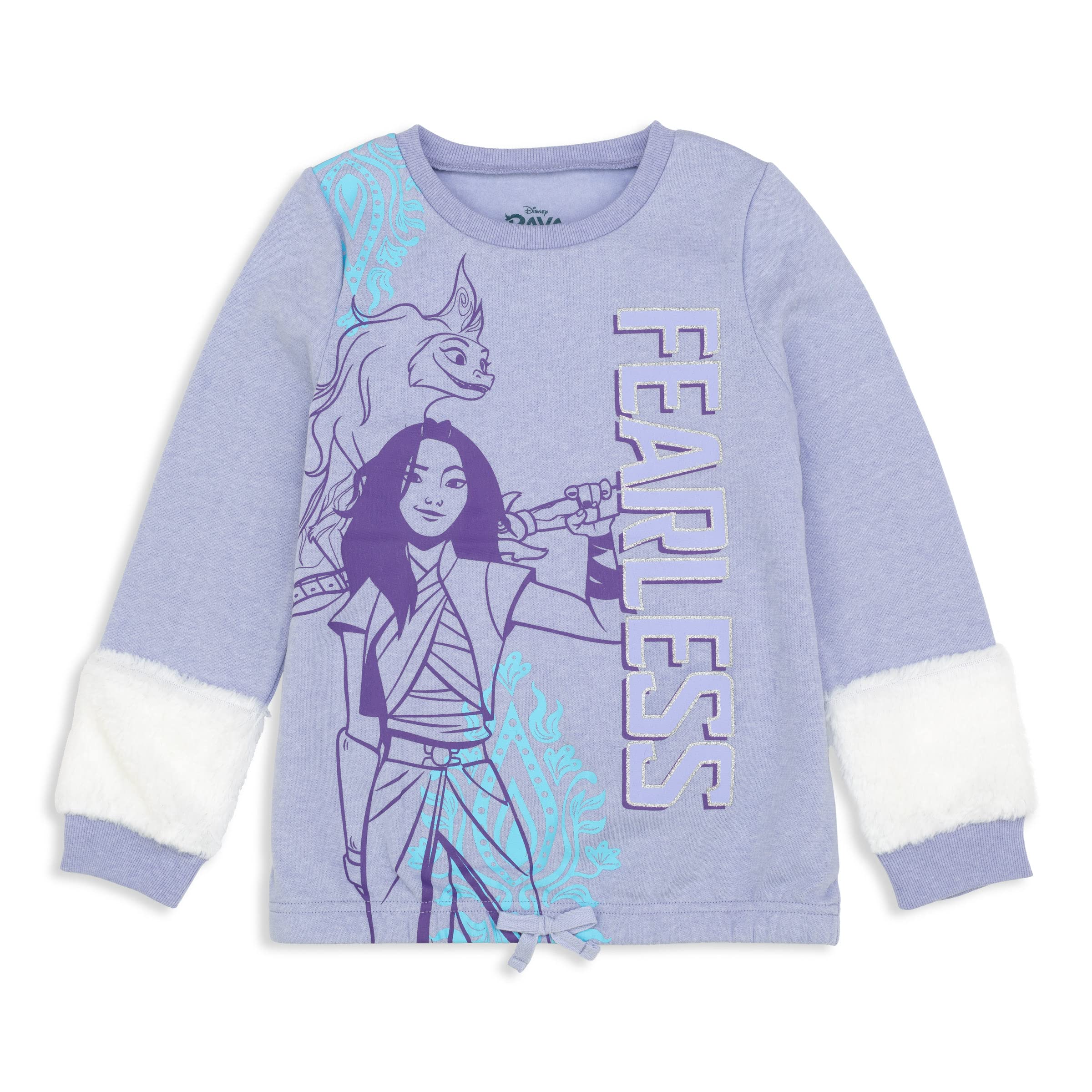 Disney Raya and the Last Dragon Little Girls Fleece Sweatshirt Legging Set Purple 4-5
