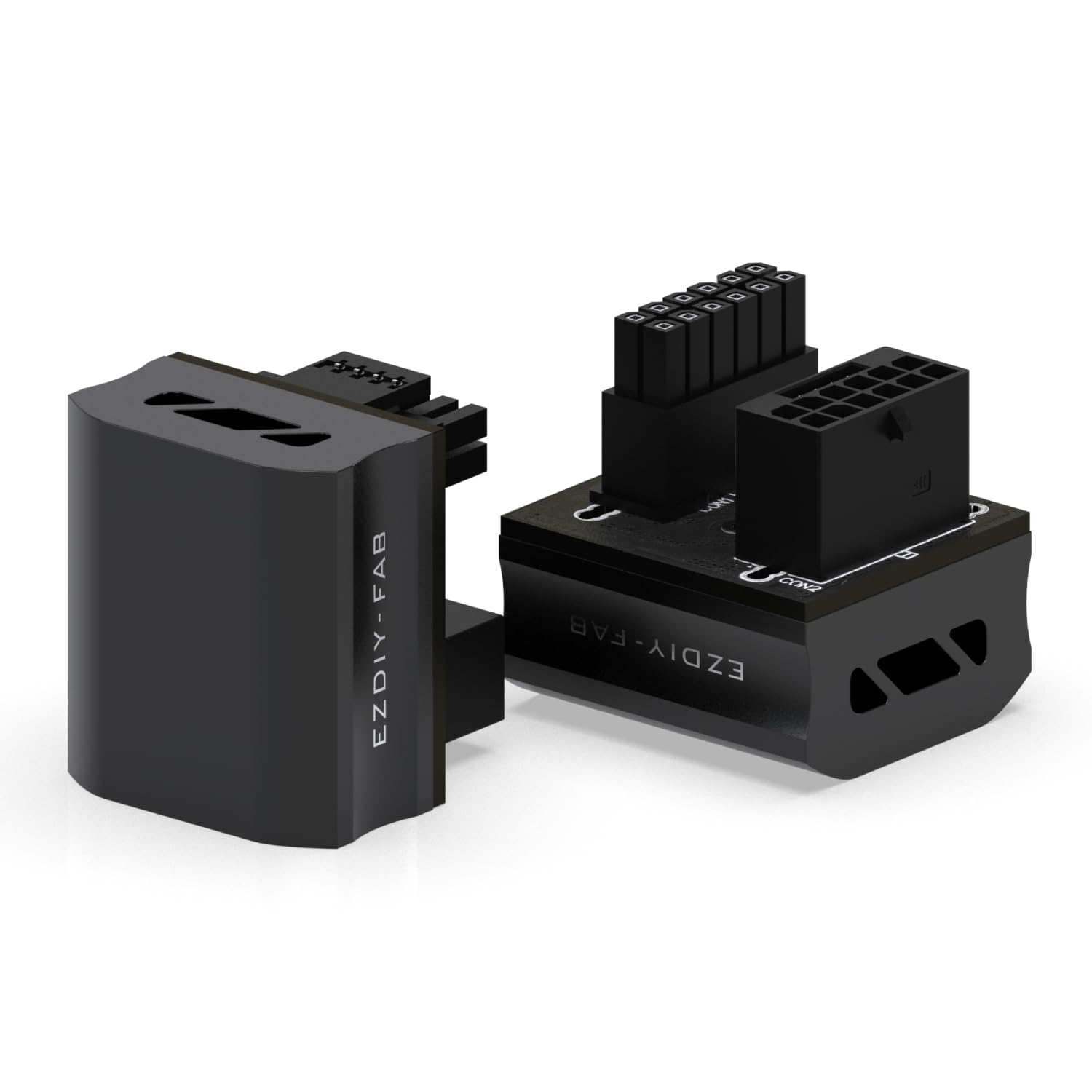 EZDIY-FAB 12VHPWR 12+4 Pin Angle Connector Power Adapter for RTX40' Series Graphics Card, Supports 600W Output, Comptatible to RTX4090,4080,4070ti -180 Degrees STD Type- Black-1 Pack