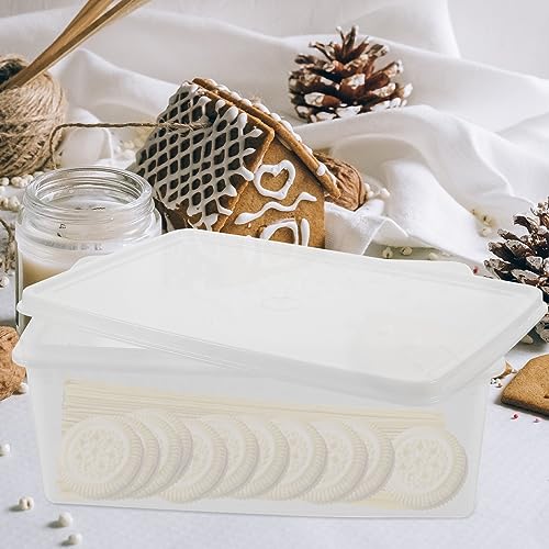 Luxshiny 1Pcs Clear Storage Box Stackable Clear Storage Bins Storage Bin Tote Storage Holder Box For Home Shop- 2. 1L