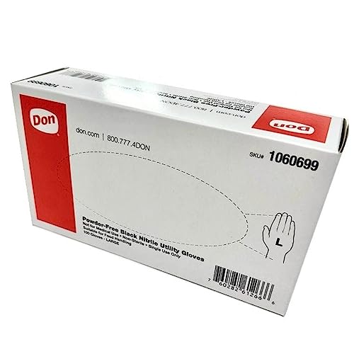 Don Taste - Don Disposable Nitrile Glove, 4 Mil, Black, 100-Count, 1 bag (L)