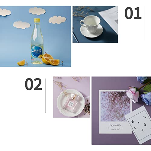EOAJAFOU 5pcs 34x22in Morandi Background Paper Photography Backdrops Solid Color Photo Background for Food, Pastry, Jewelry, Cosmetics Backdrop Shoot