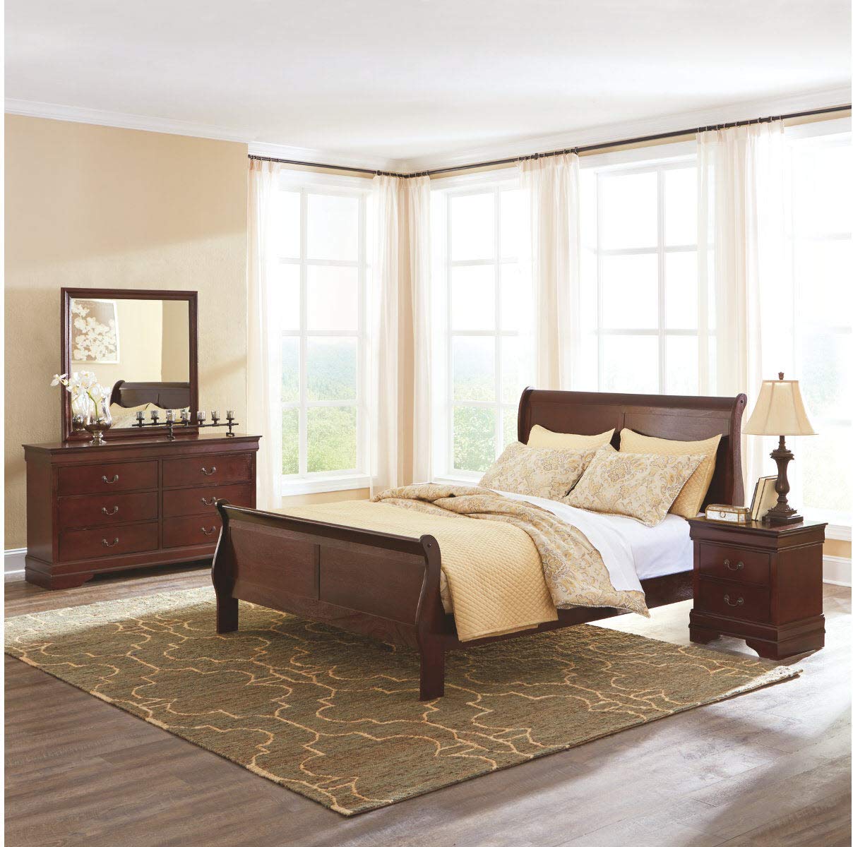Signature Design by Ashley Alisdair Traditional 6 Drawer Dresser, Dark Brown
