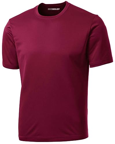 DRIEQUIP Men's Short Sleeve Moisture Wicking T-Shirt-2XLT-Cardinal