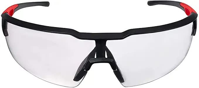 Milwaukee Anti-Fog Safety Glasses Clear Lens Black/Red Frame 2 pc. - Case of 2