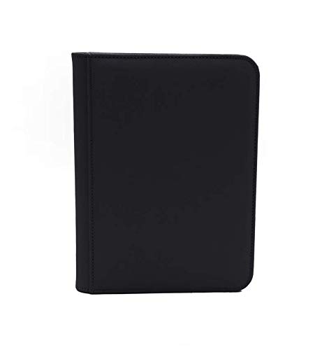 Dex Protection Padded Zipper Binder 4 | 160 Card Storage Capacity | 20 Side Loading Paged Included 4 Card Layout | Zipper Closure | Smooth Matte Padded Finish | Velvet Lined Interior
