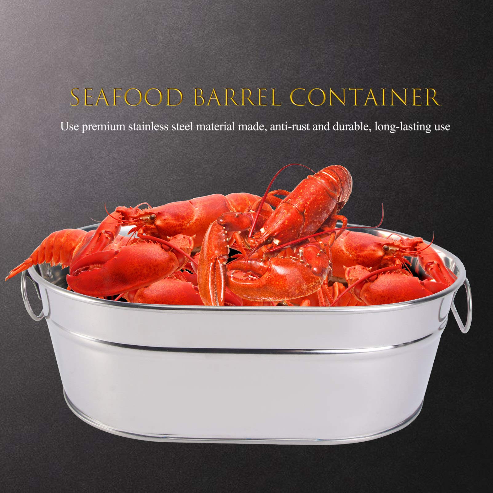 GANAZONO Galvanized Metal Mini Tub Metal Ice Beverage Tub Wine Beer Bottle Bucket Bar Snacks Container Farmhouse Planter for Home Kitchen Wedding Parties Silver