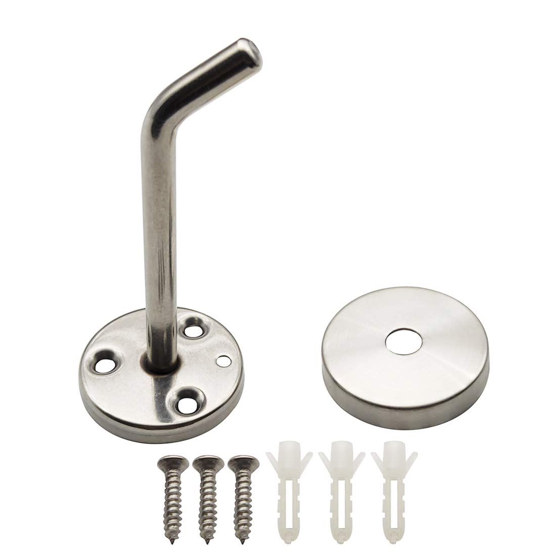 Sipery 4Pcs Stainless Steel Wall-Mount Robe Hooks Heavy Duty Elephant Nose Closet Robe Hooks, Coat Towel Robe Hooks for Kitchen,Bedroom, Bathroom,Closets Hooks 3.58inch