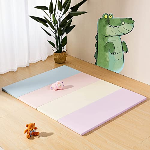Foldable ECO-Friendly Baby Learning Crawling mat Kids Play mat Waterproof and Thickened Crawling mat Hide and Seek mat (Macron, 47.24"x 62.99")