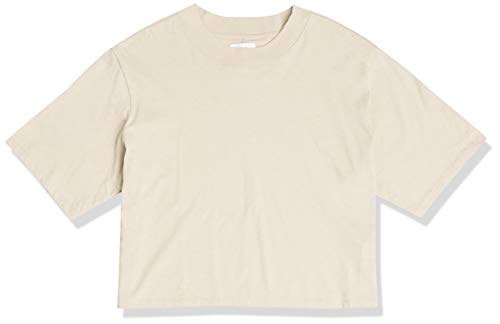 The Drop Women's Sydney Short-sleeve Cropped Crew Neck T-shirt, Sand, M