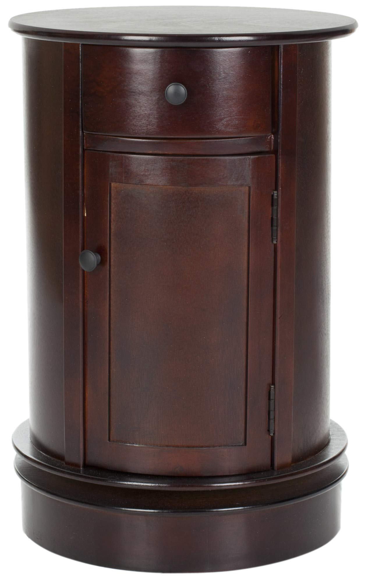 Safavieh American Homes Collection Tabitha Vintage Grey Oval Swivel Storage End Table