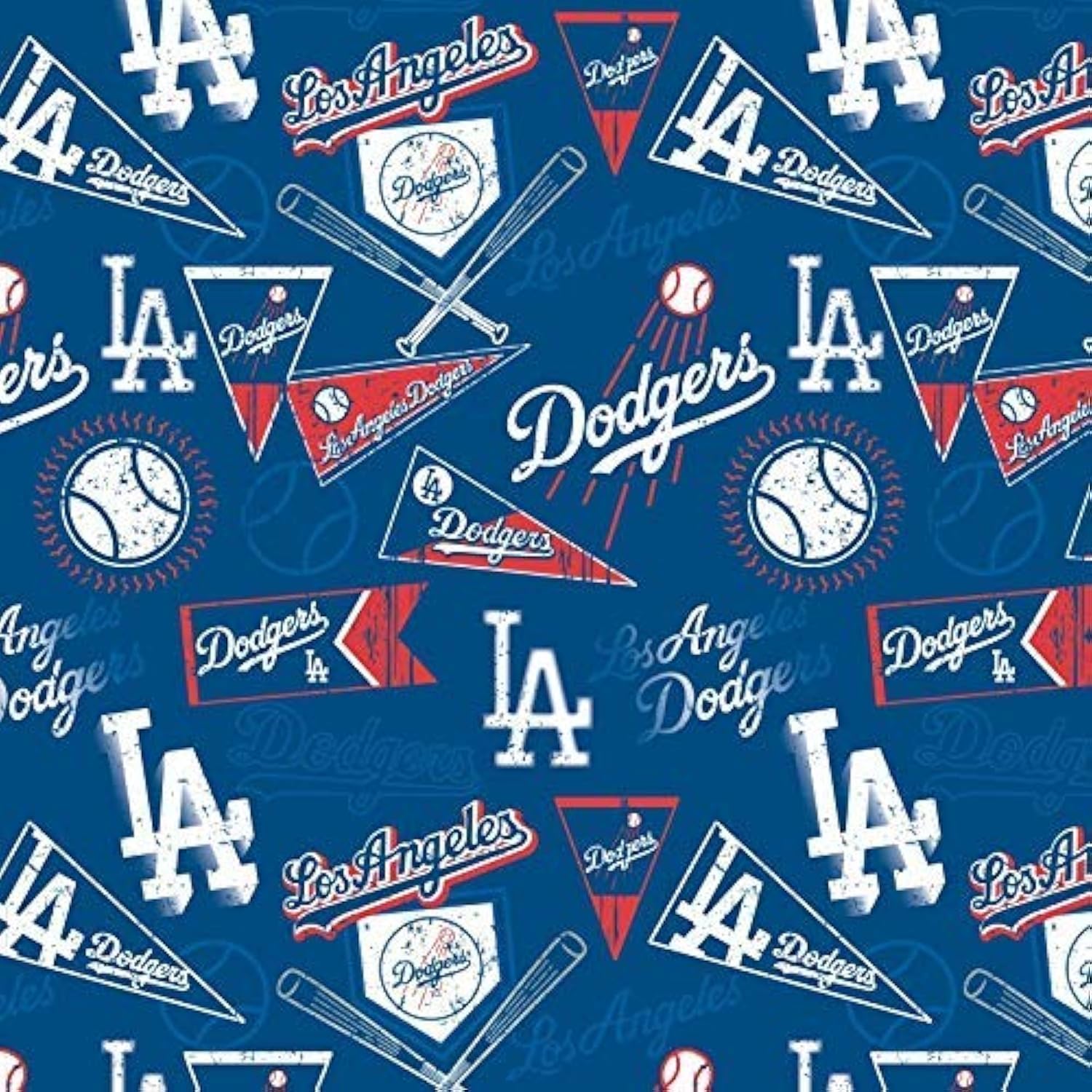 MLB LA Los Angeles Dodgers New Cotton Fabric by The Yard