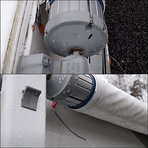 scottchen PRO RV Rain Gutter Spout Extender Trailer Camper Rain Diverter Hack Extended 7.5in Reduce Dirty and Black Streaks 6pack(Black/Red)