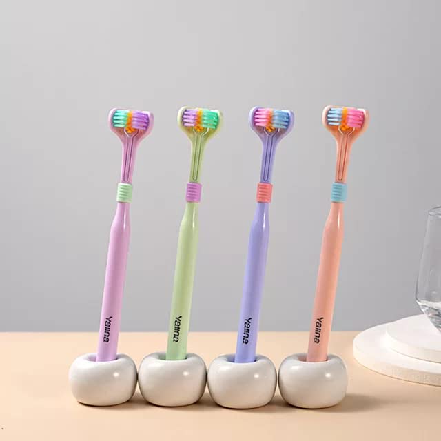 Green 3-Sided Triple Angle Toothhugger Training Toothbrush, Ultra Soft Bristles, Toddler and Autistic Oral Care for 1 Year and Up