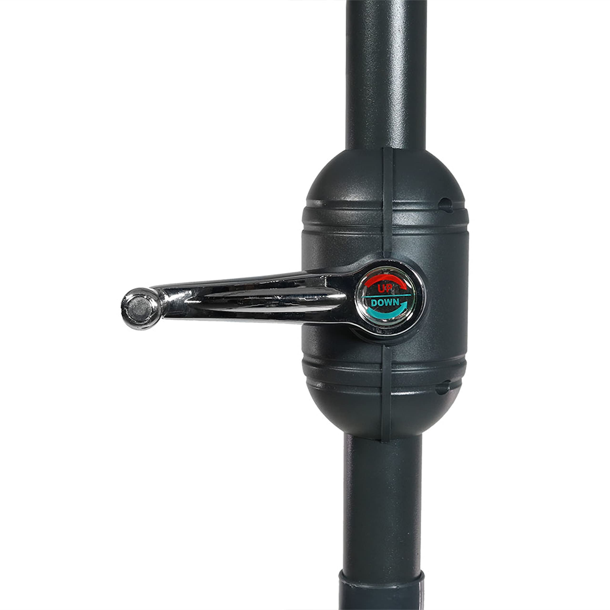 Sunnydaze 9-Foot Patio Umbrella with Push Button Tilt and Crank - Aluminum Pole with Polyester Canopy - Catalina Beach Stripe
