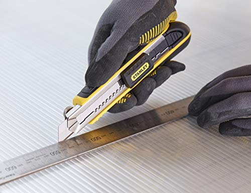 Stanley 0-10-481 Snap Off knife with magazine, Silver/Yellow
