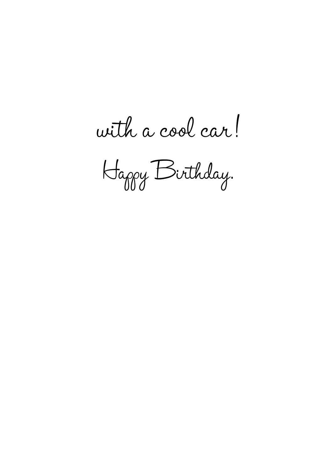 SHADE TREE GREETINGS Funny Birthday Greeting Card (5" x 7") by Actual Pictures | 3 Pack + 3 Envelopes (Cool Car)