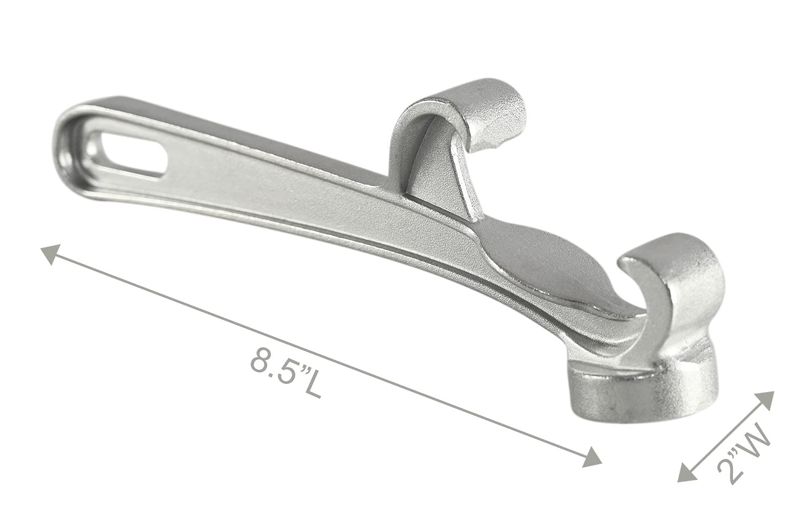 HOME-X Aluminum Pail Opener, Sturdy Bucket Lid Removal Tool, Handy Lightweight Aluminum Lid-Remover and Opener Tool, 8 ½” L x 2" W x 1 ¼” H, Silver