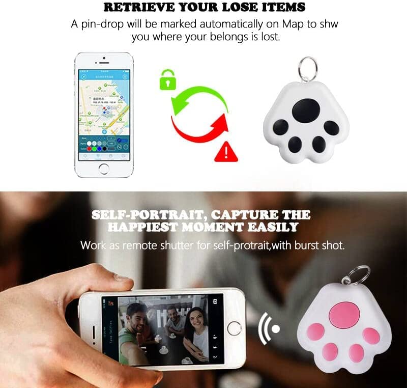 Mini Item Finder, Dog GPS Tracking Device, No Monthly Fee App Locator, 2023 Upgraded Portable Bluetooth Intelligent Anti-Lost Device for Luggages/Kid/Pet Bluetooth Alarms (1Pcs, Red)