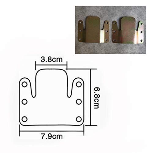GOZOLA Gizhome 4 Pack/2 Pairs Universal Sectional Connector Brackets, Non Sliding Sofa Fastener for Sectionals Pieces, ColorĀ Zinc-Plated