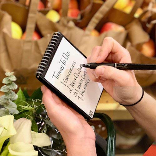 Rocketbook Smart Reusable Notebook Set - Dot-Grid Eco-Friendly Notebook with 2 Pilot Frixion Pens & 2 Microfiber Cloths Included - Midnight Blue Covers, Executive (6" x 8.8β) & Mini Size (3.5" x 5.5")