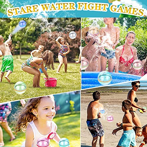 FA FIGHTART 3pcs Magnetic Water Balloon Bomb Splash Balls Self Sealing Quick Fill Silicone Reusable Pool Party Game Summer