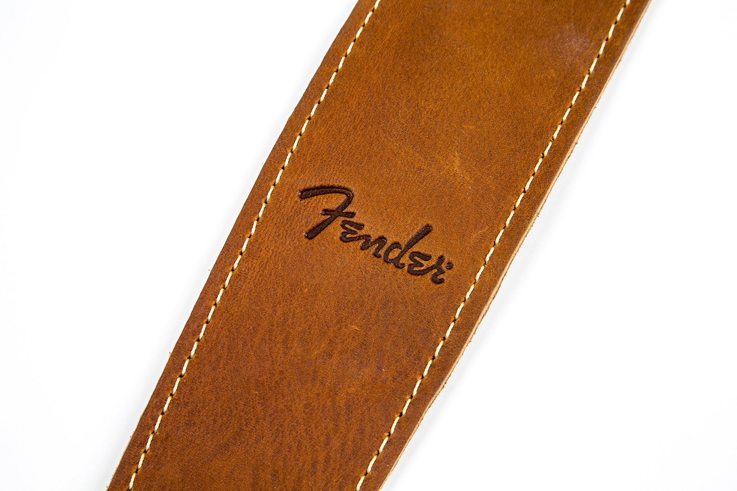 Fender Ball Glove Leather Guitar Strap, 2.5in, Brown