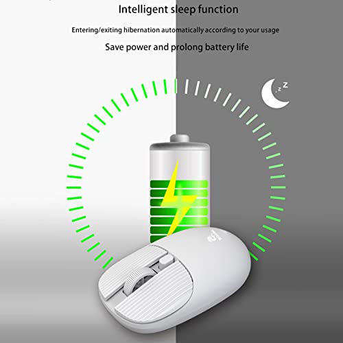 heave JW-219 Wireless Mouse,Ergonomic Rechargeable 2.4G Computer Silent Gaming Mouse,Adjustable 3 DPI Ergonomic Shape Cordless Mouse for Laptop-Black