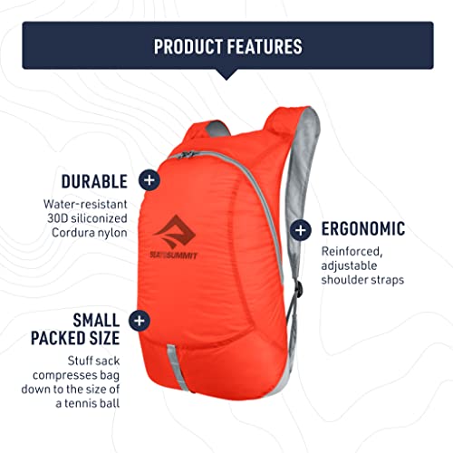 Sea to Summit Ultra-Sil Ultralight Day Pack, 20-Liter, Atoll Blue