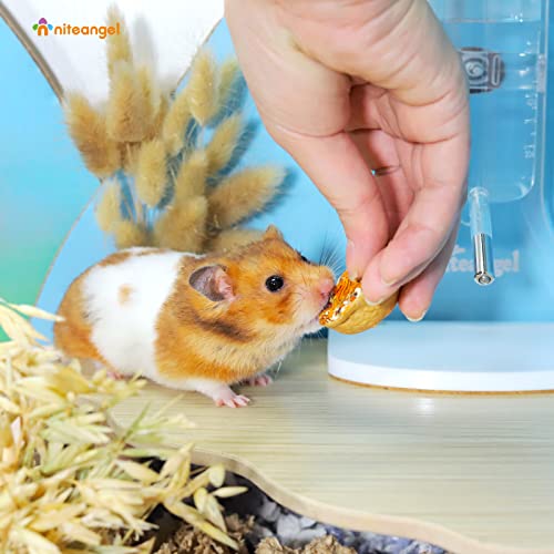 Niteangel Hamster Snack & Treats Toy - Small Animal Natural Treat Mix for Dwarf Syrian Robo Hamsters Gerbils Mice Lemmings Degus or Other Small-Sized Pets (Walnut-Shell Boat)