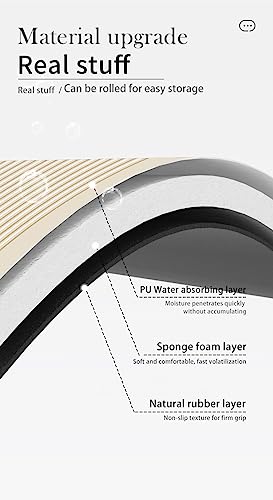 Super Absorbent, Fast Drying Diatomite Earth Bath Mat - Non-Slip, Ultimate Bathroom Floor Safety, Quick Clean Shower Mat, Ideal for Bathrooms, Kitchens & Showers, 32 x 20 inches