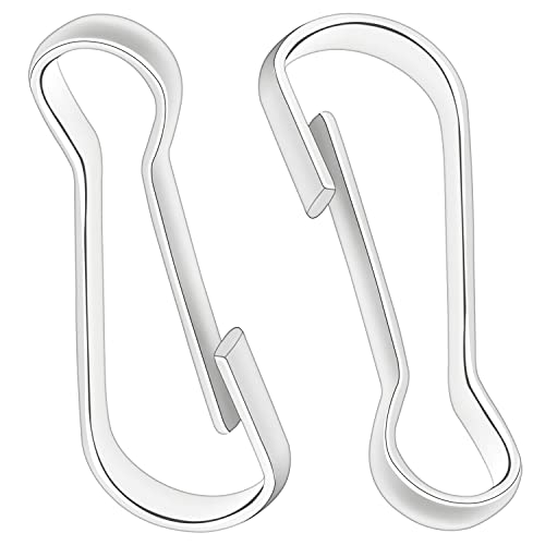 Mini Skater 0.63Inch Mini Metal Spring Hooks, Tiny Stainless Steel Lanyards Snap Clip Hooks, Keyring Accessory for Purse,Curtains,Jewelry Ring Craft and ID Card Key Chain Clip Parts(Silver, 200Pcs)