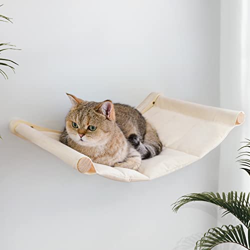 Yehnna Cat Hammock Wall Mounted Cat Shelves, Cat Wall Shelf, Cat Wall Shelves, Cat Wall Furniture, Cat Wall Bed Cat Perches for Sleeping